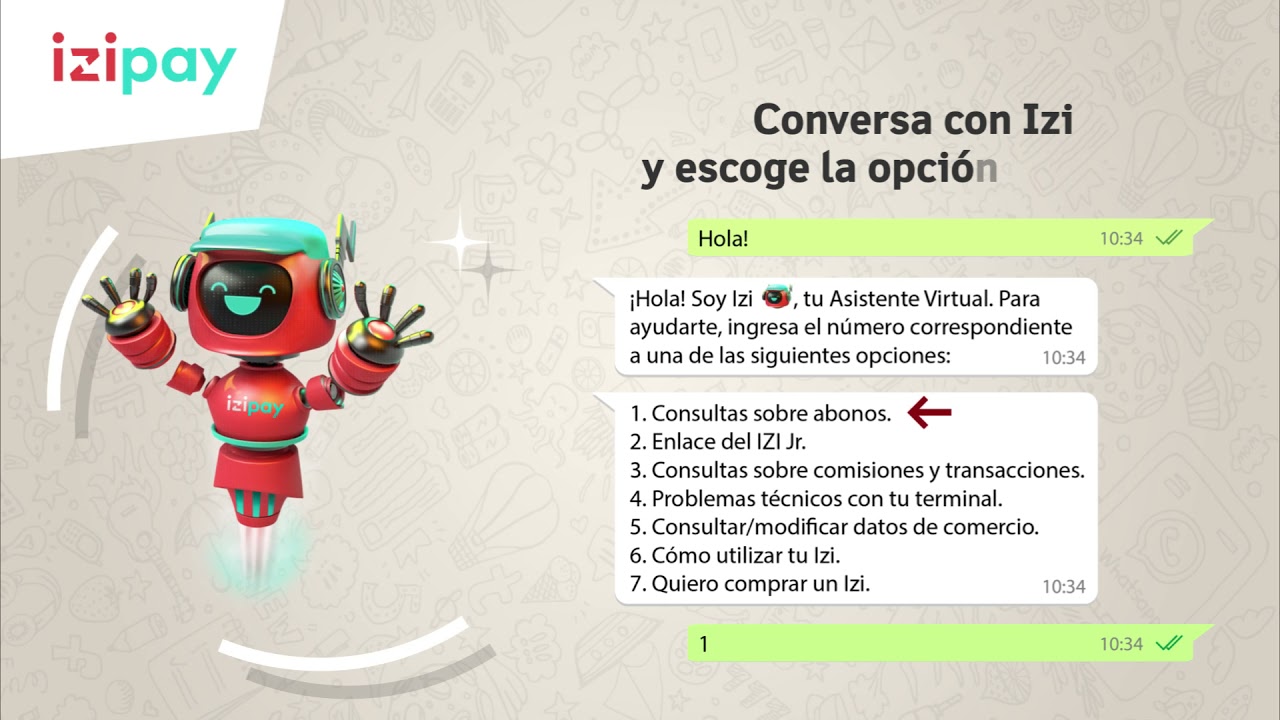 izipay | Te enseñamos como hacer la consulta de abonos días pasados desde nuestro bot izi - YouTube