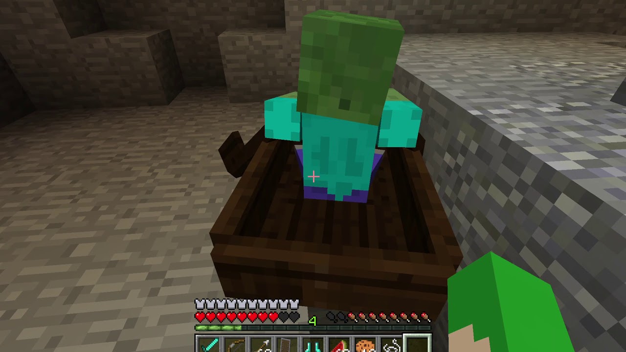 Minecraft zombie in.. boat...? - YouTube
