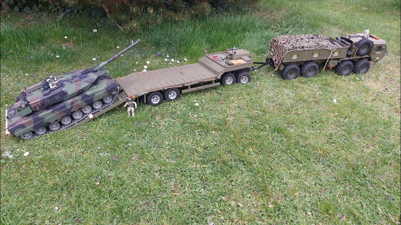 RC Oshkosh M985 HEMTT 8x8 Truck + LEOPARD 2A6+LOW-LOADER FOR TANK ...