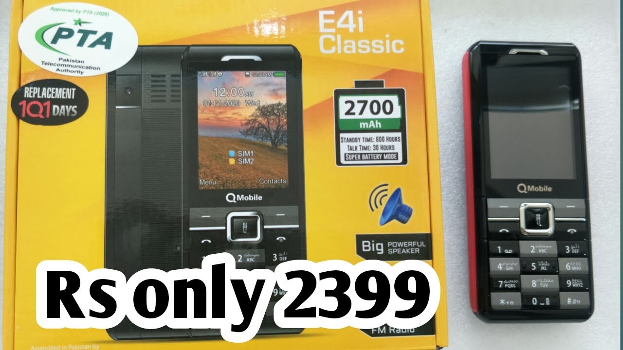 Q Mobile E4i Classic Unboxing & Review - YouTube