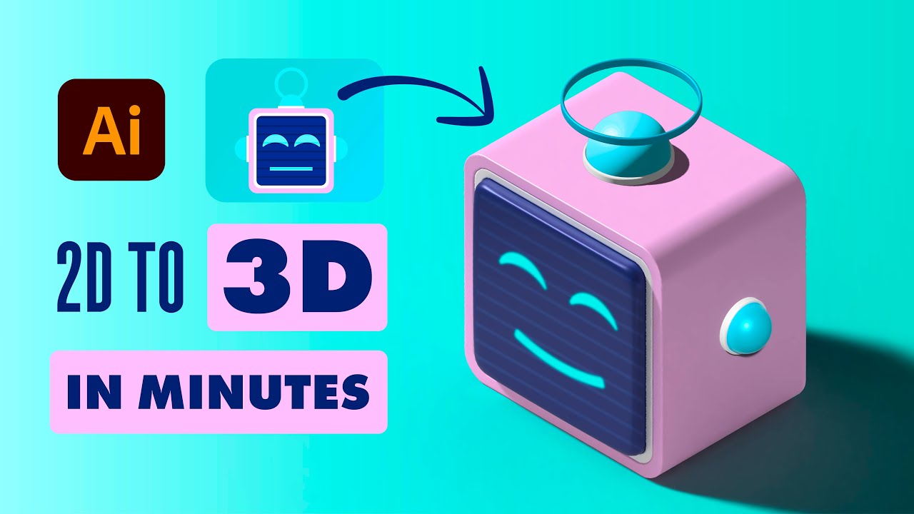 Design a 3D character in minutes using Adobe Illustrator. - YouTube