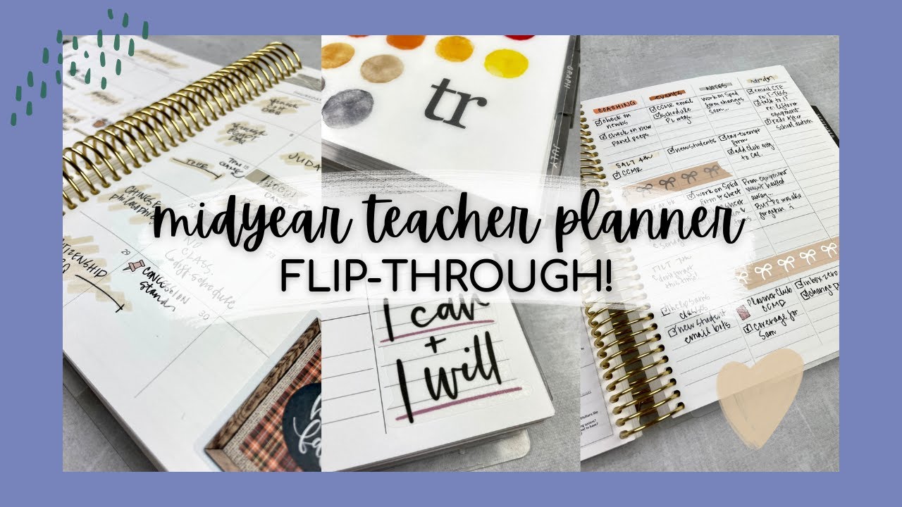 MIDYEAR FLIP-THROUGH of my teacher planner! | 7x9 EC teacher lesson ...