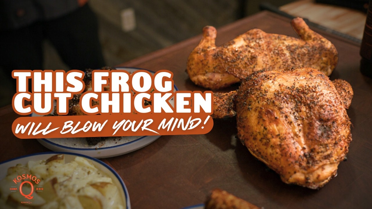 The BEST Smoked Frog Cut Chicken On The Drum Smoker - YouTube