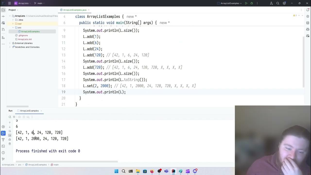 C212 - Chapter 3.2.1: Common ArrayList Operations - YouTube