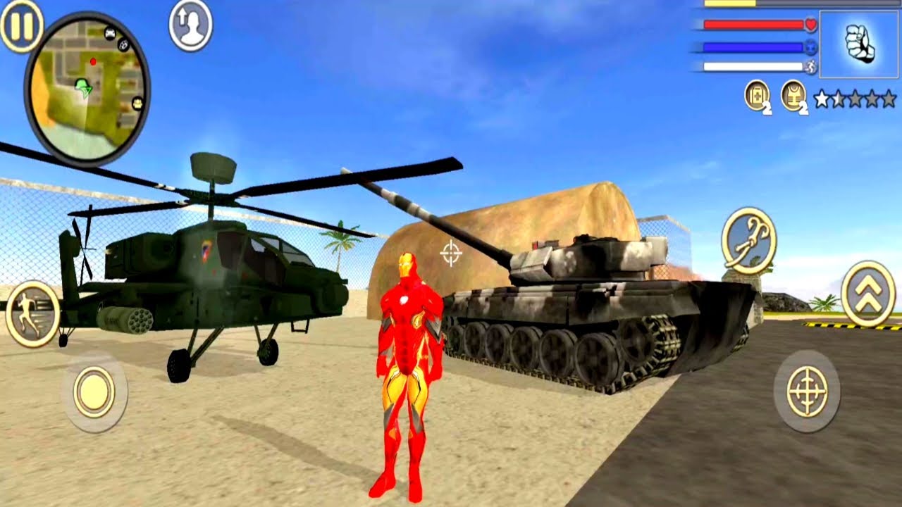 Ultimate Tank Driving Adventure In Iron Rope Hero Vice Town - YouTube