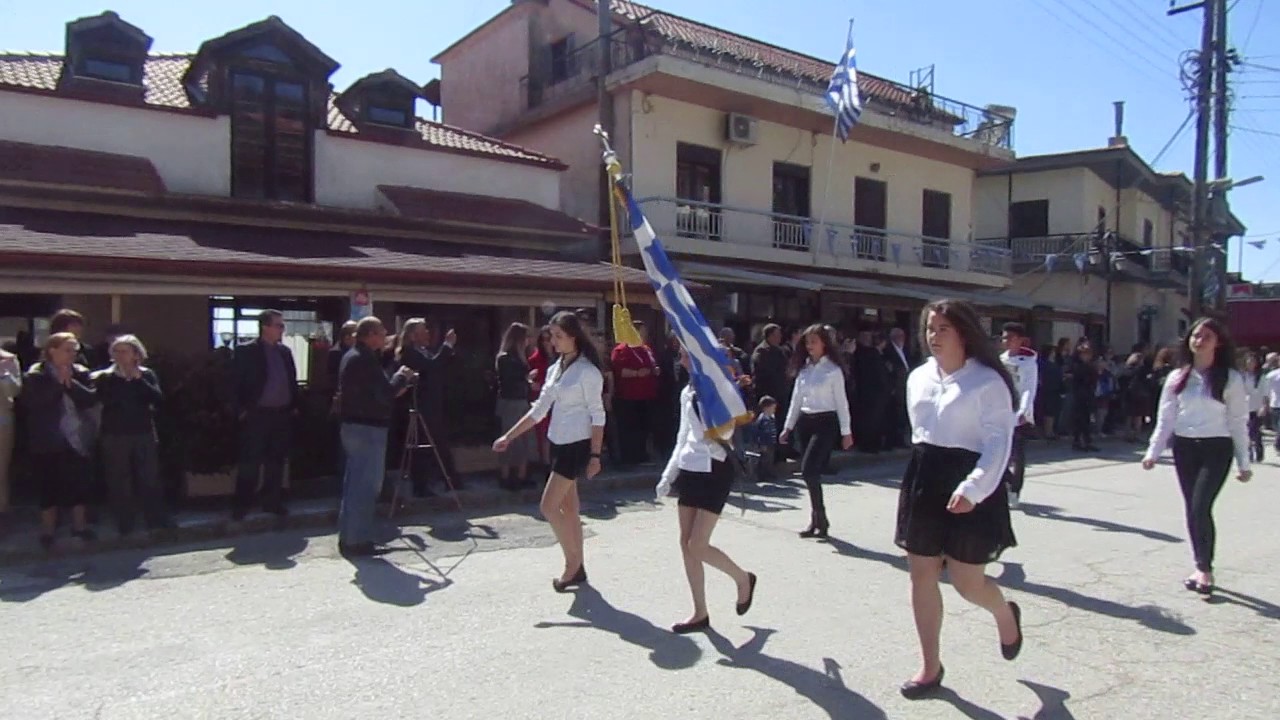 25 Μαρτιου 2017 Βουργαρελι. Παρελαση γυμνασιου λυκειου - YouTube