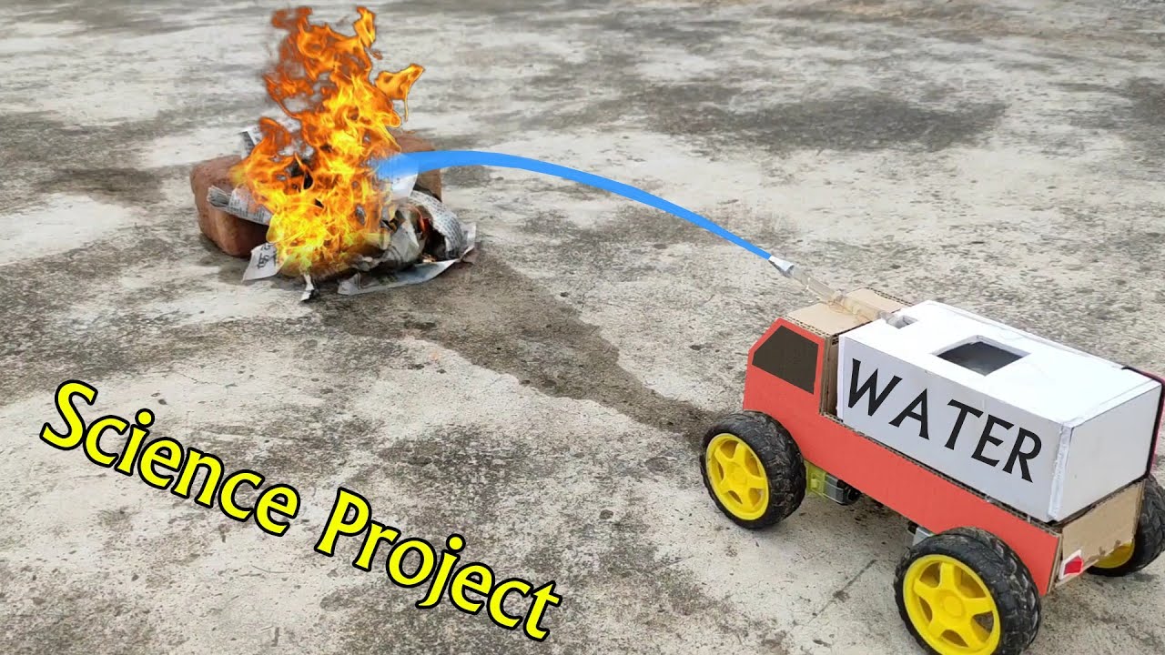 How to make RC Fire Brigade Truck 4x4 from Cardboard Best science ...