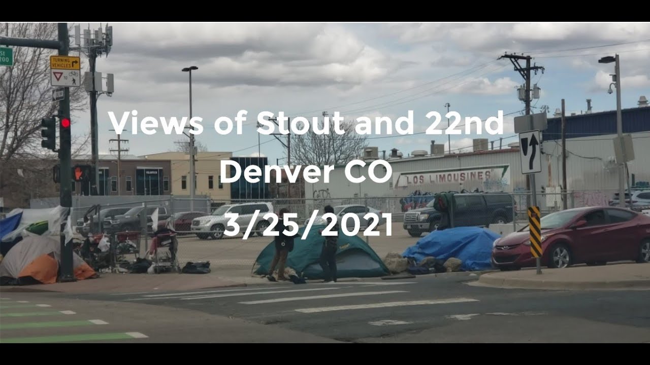 Glimpse of downtown Denver homeless camps 3/25/2021 - YouTube