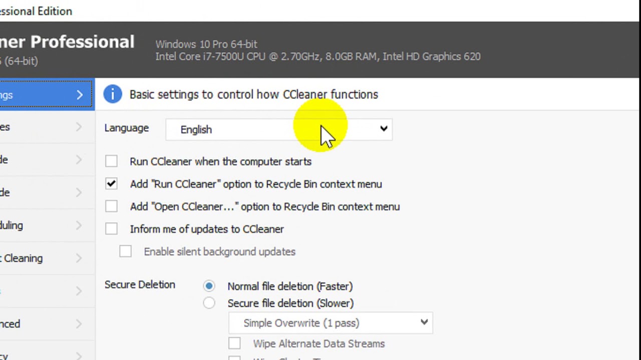 How To Change Language in CCleaner - YouTube