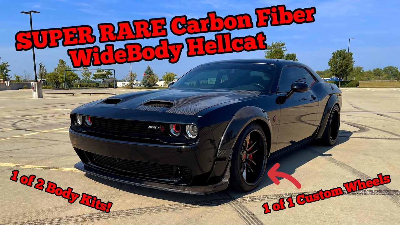 SUPER RARE Carbon Fiber WideBody Hellcat Car Review (Dodge Challenger ...
