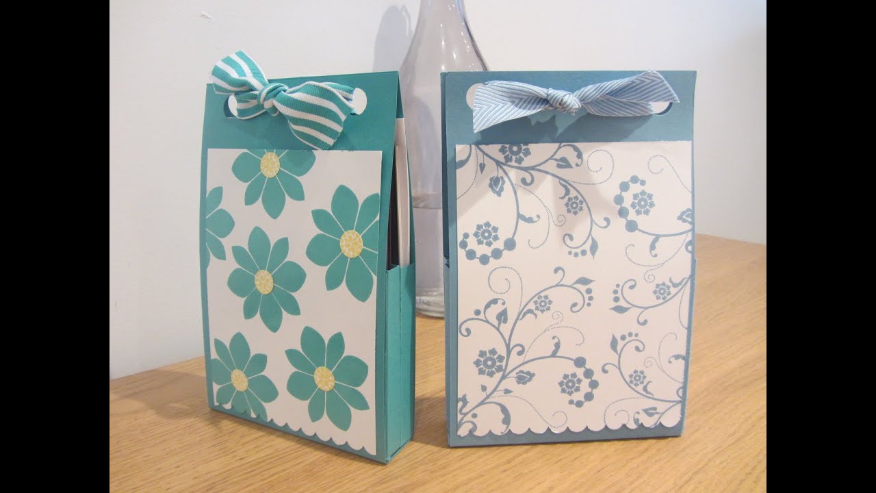 Hand made card gift box with Stampin' Up UK products. - YouTube