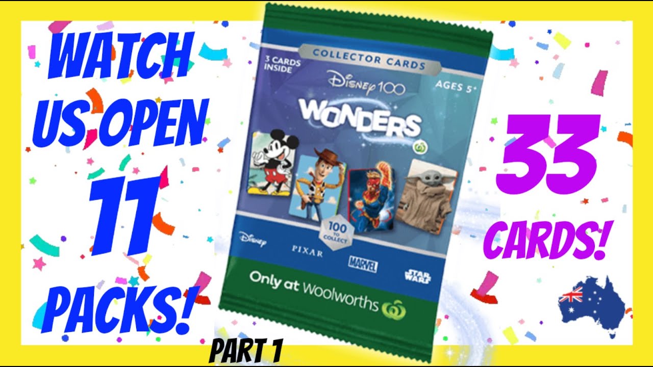 We open 11 Packs of Disney 100 Wonders Collector Cards from Woolworths ...