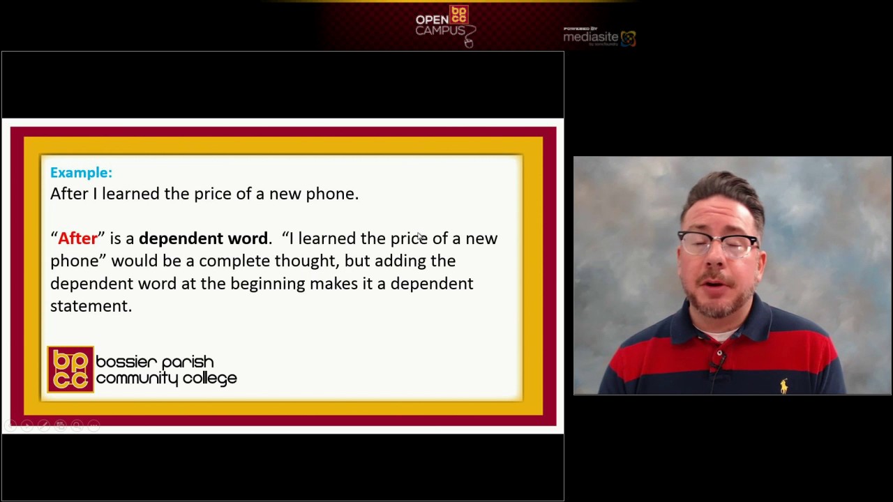 5 21 Dependent word fragments - YouTube