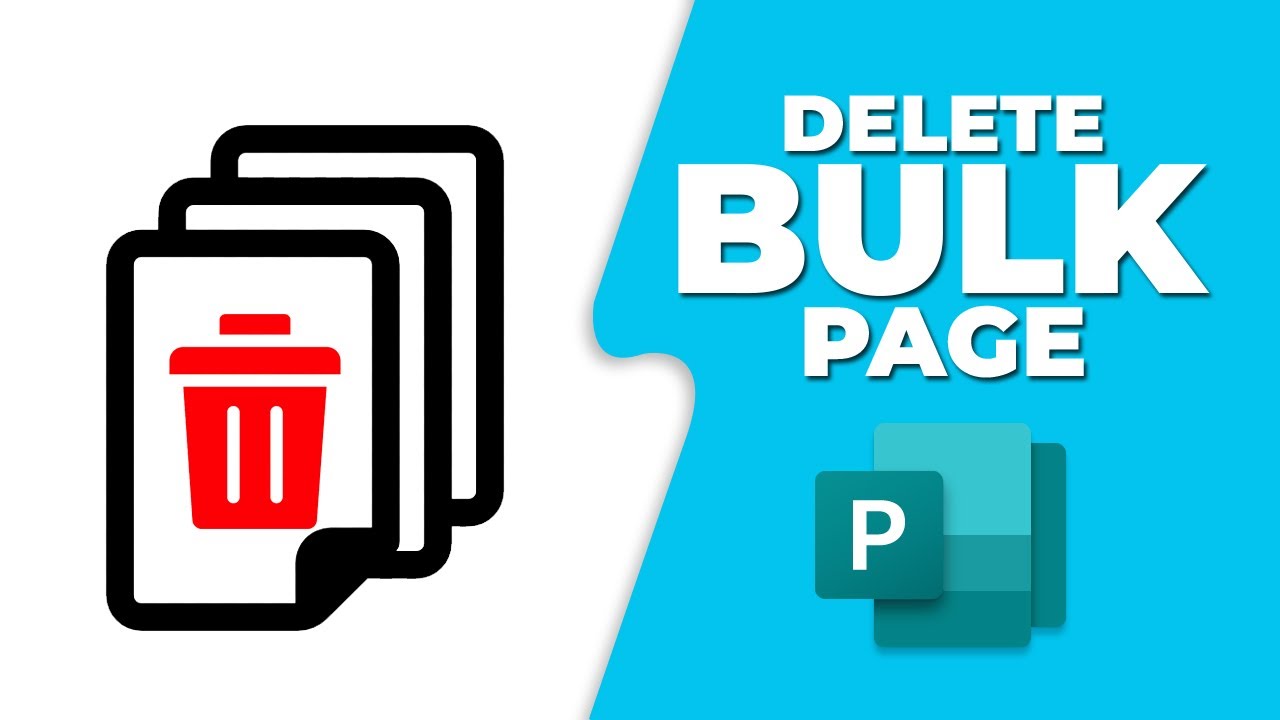 How to delete a Bulk page in Microsoft publisher - YouTube