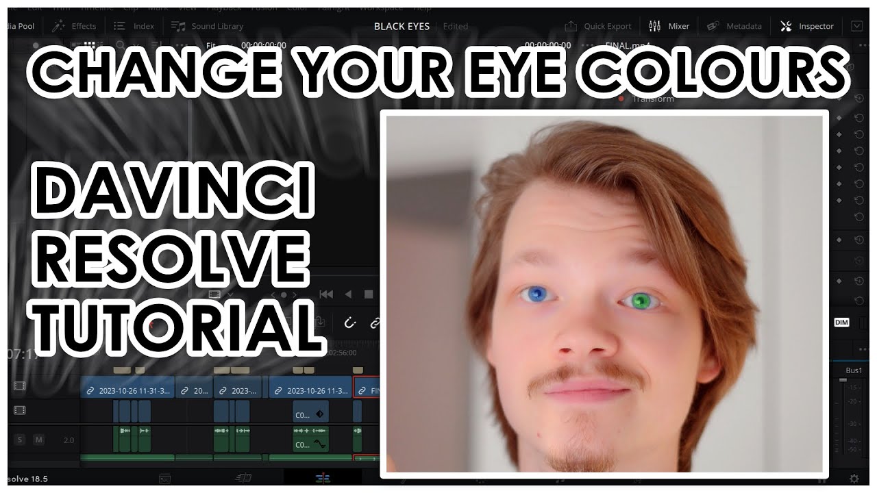 How To Change Your Eyes Colour | (Davinci Resolve Tutorial) - YouTube