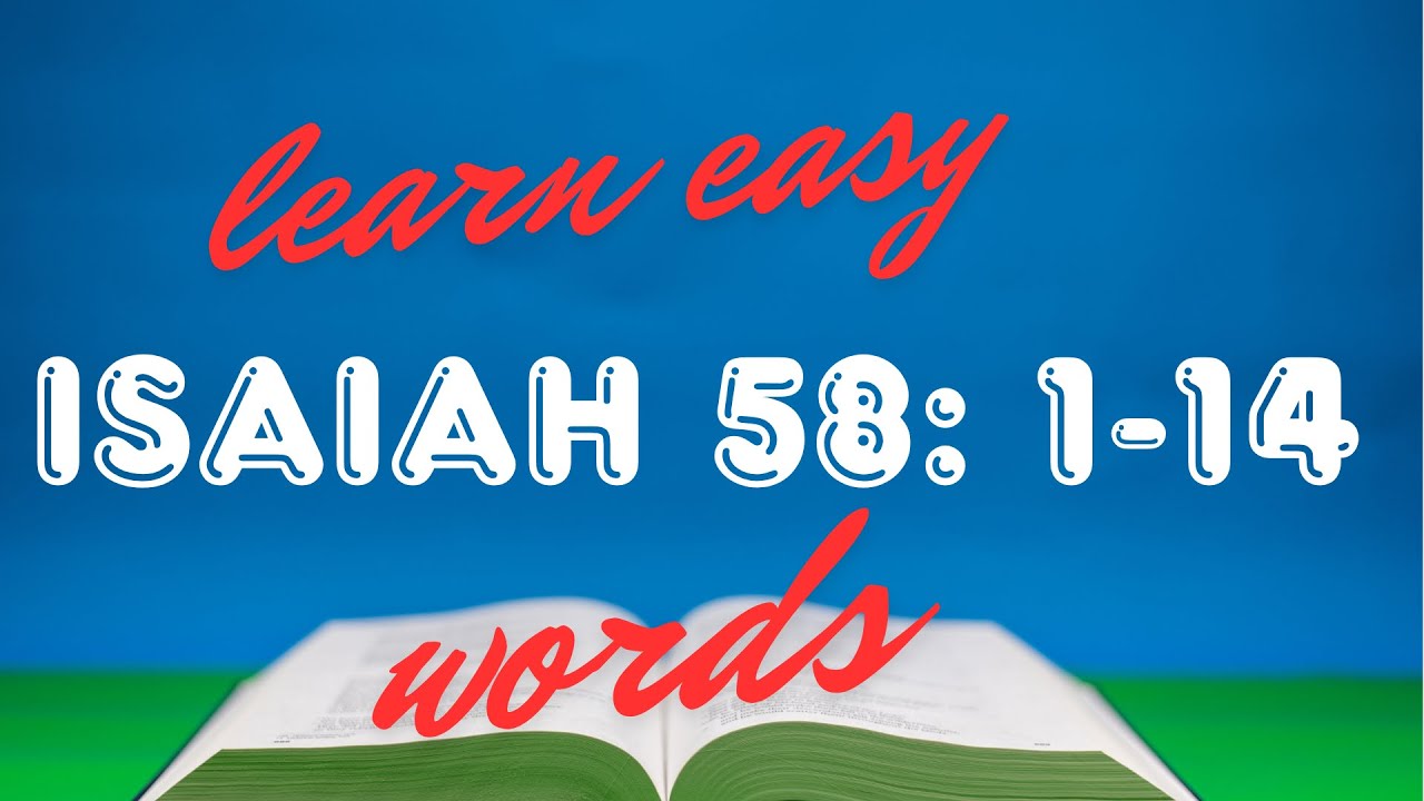 God Speaks ! Isaiah 58 #audio #bible #daily - YouTube