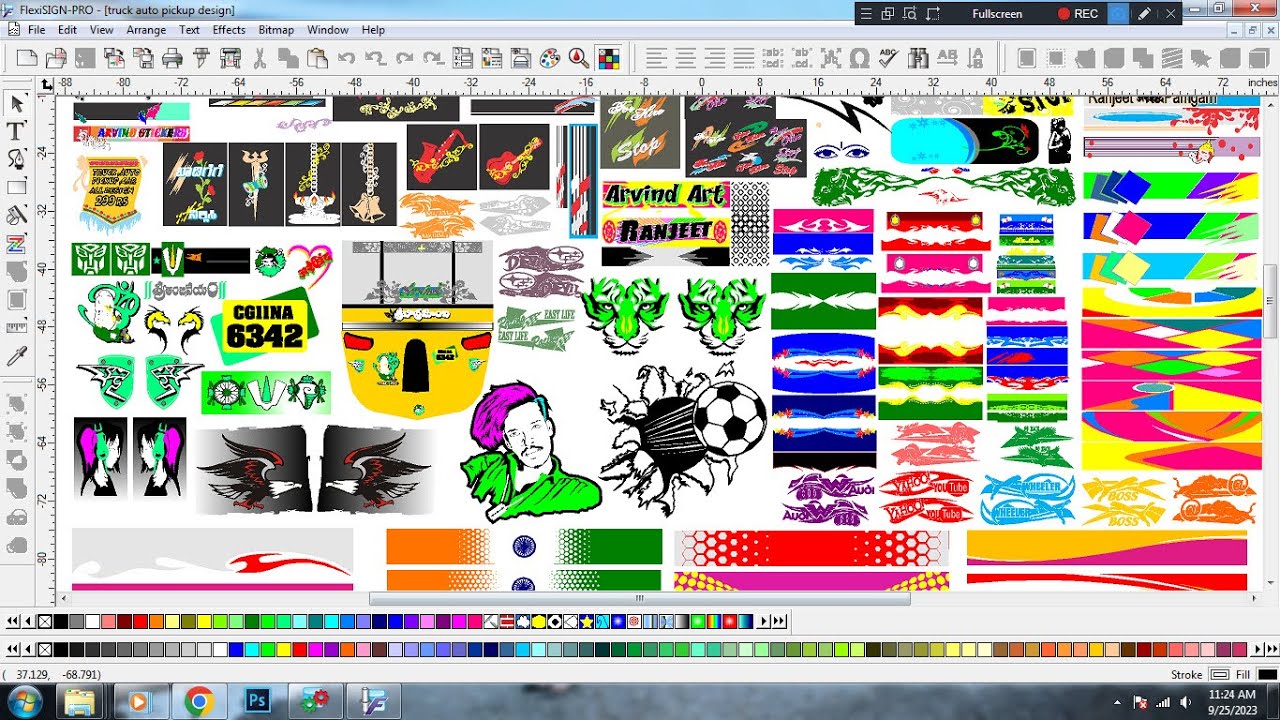 new #truck redium stickers design flexi file & cdr file download ...