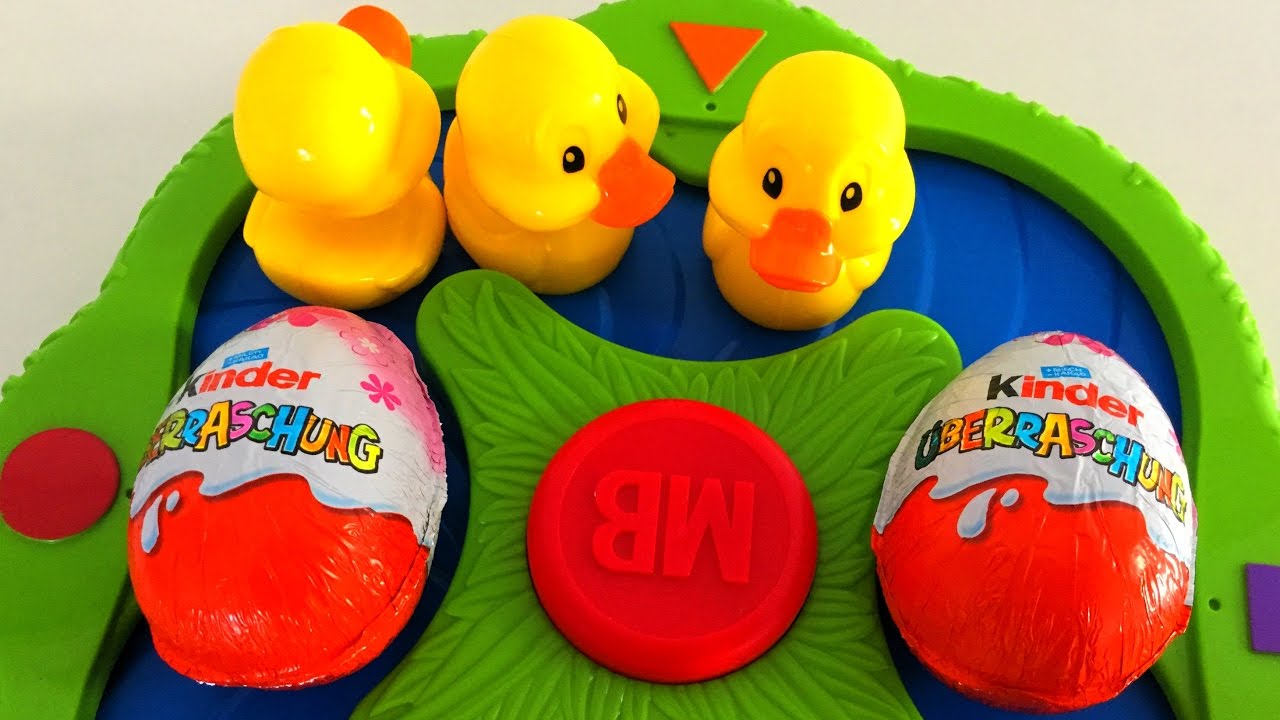 Funny ducks and 2 Kinder Surprise Eggs - YouTube