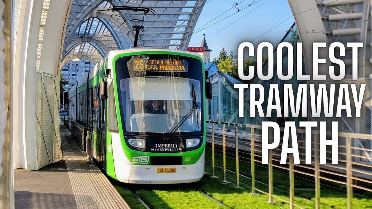 The Coolest Tramway Path in Bucharest - Rear Window View - YouTube