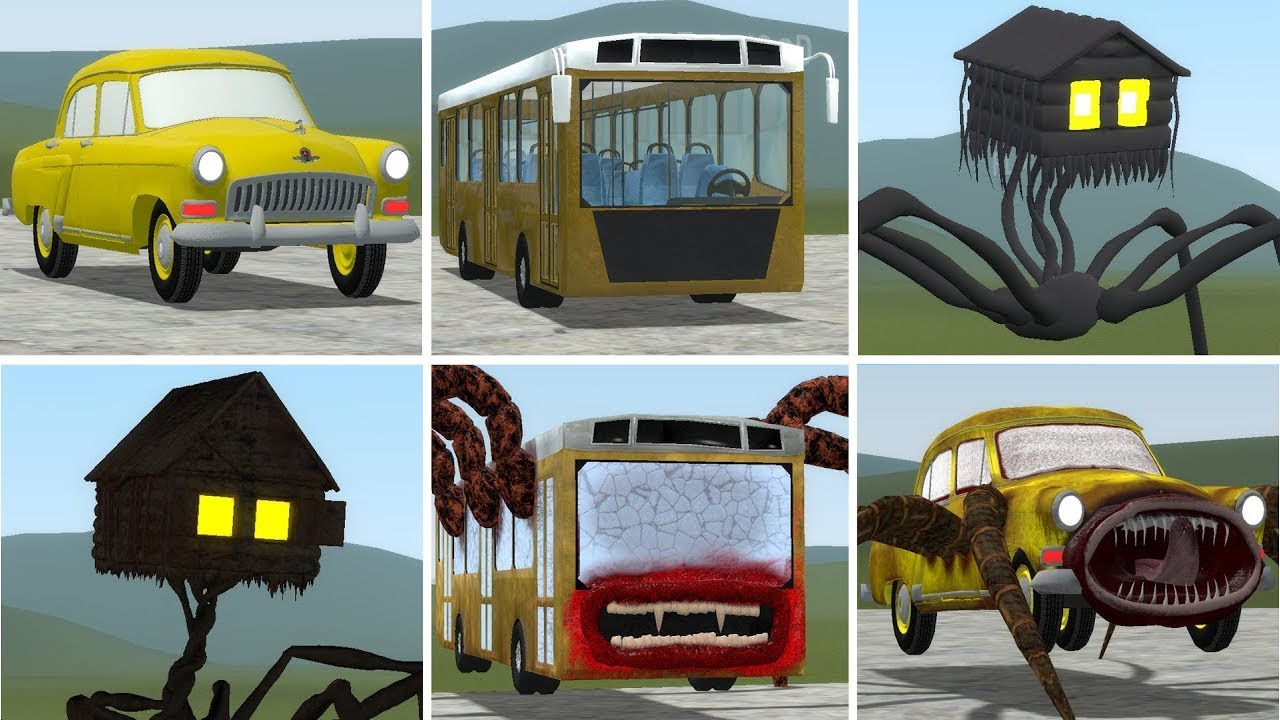 OLD AND NEW UPDATE: CAR EATER, BUS EATER, HOUSE HEAD VS ALL TREVOR ...