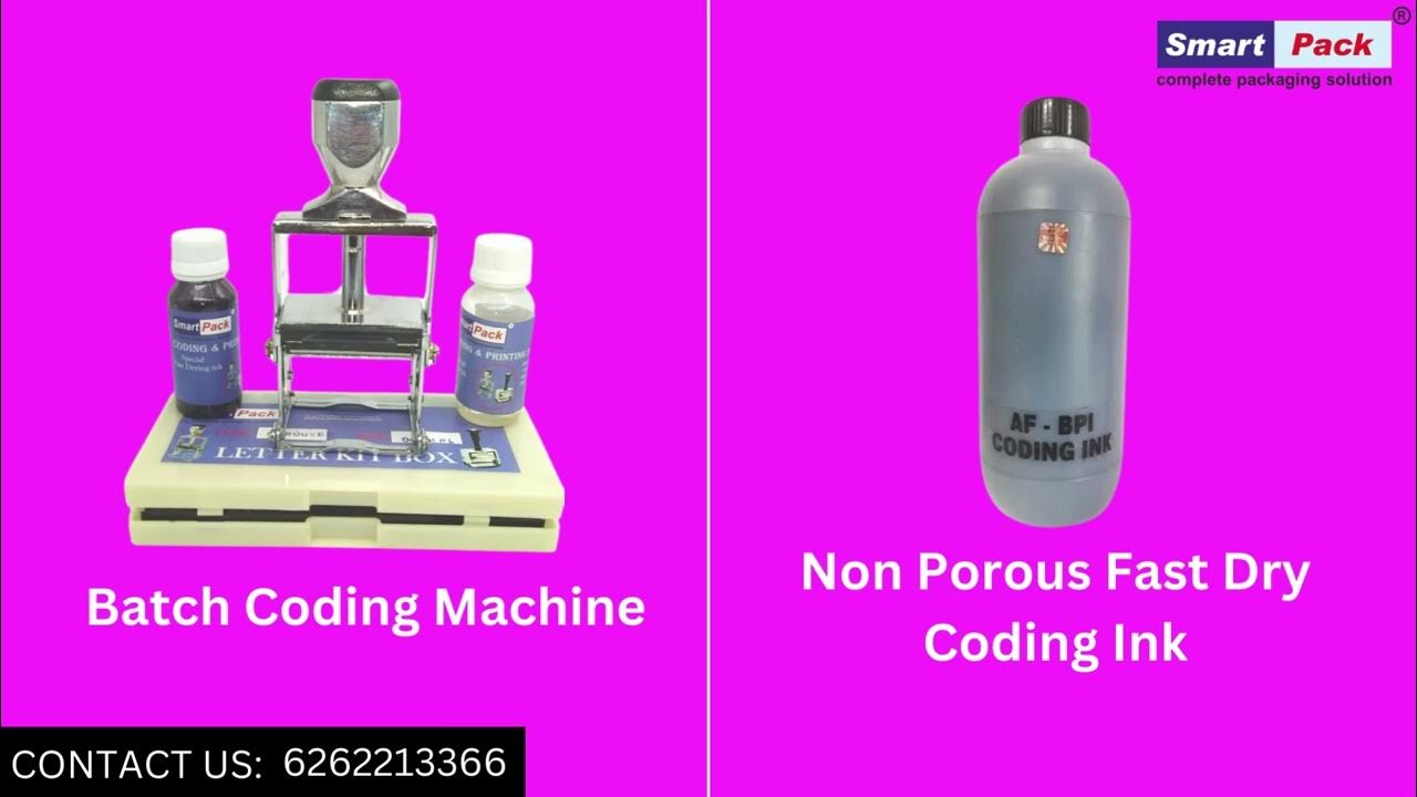NON POROUS FAST DRY CODING INK CONTACT-: +919109108483 - YouTube
