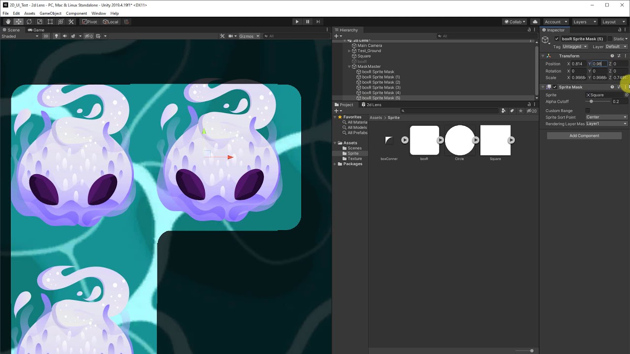 2D Sprite Mask 마스크 만들기 - YouTube