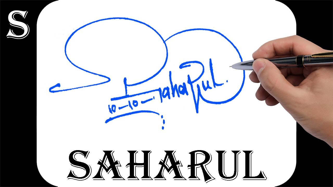 Saharul name signature design - S signature style - How to signature ...