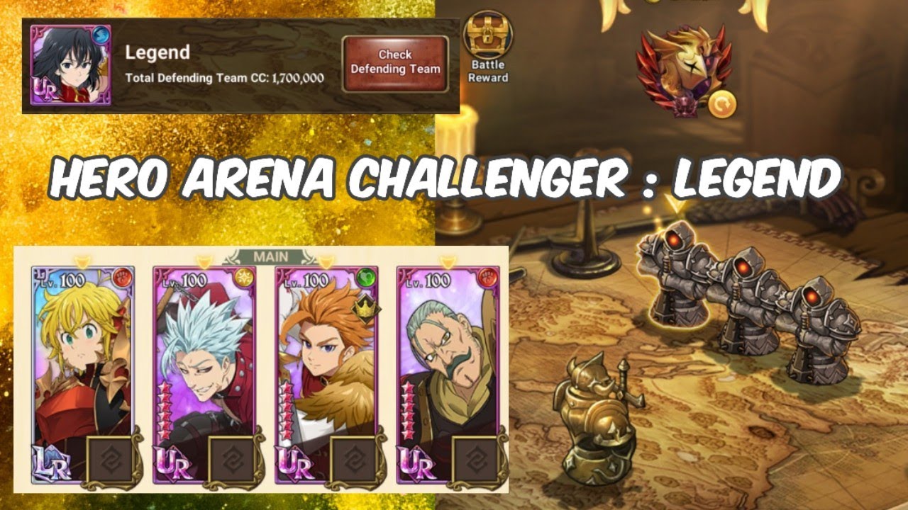 HERO ARENA CHALLENGER RANK TOWER LEGEND | 7DS GRAND CROSS PART 2/3 ...