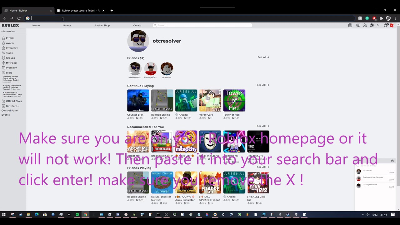 How to get you ROBLOX avatar texture! - YouTube