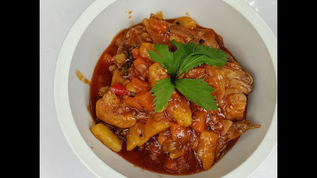 How to cook Calderetang Manok with Recipe - YouTube