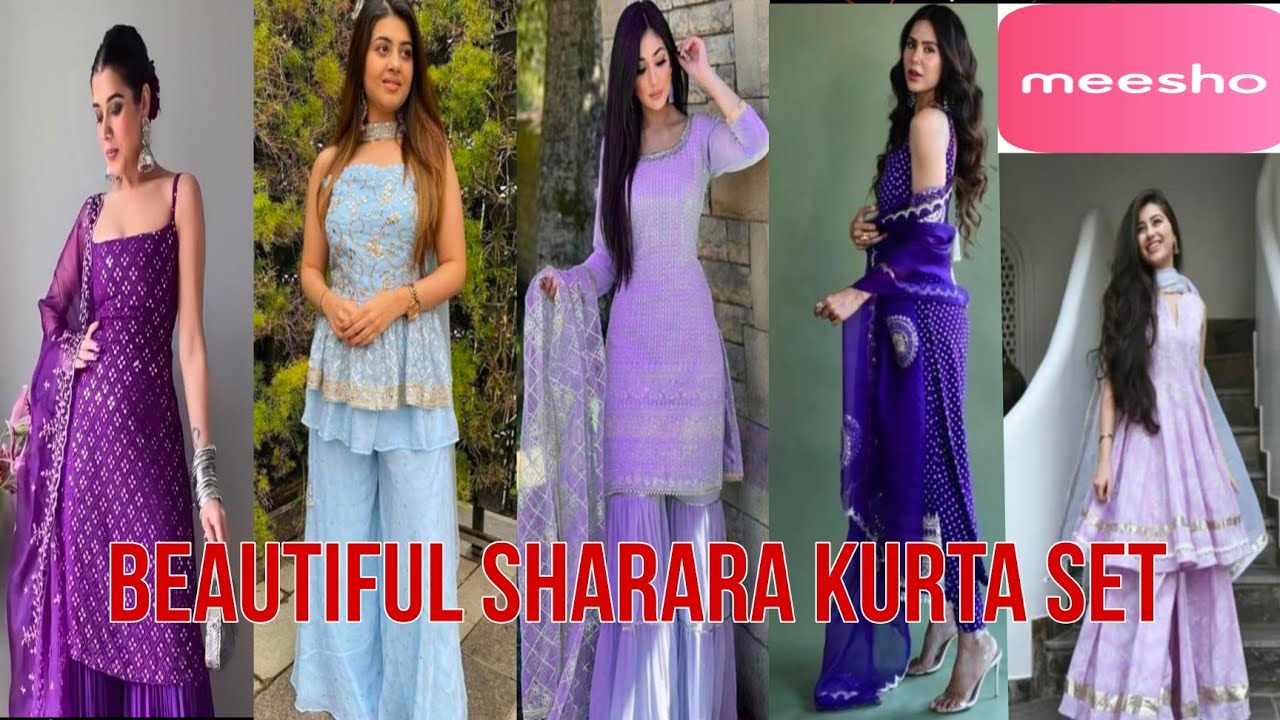 Meesho beautiful sharara kurta sets/kurta set/party collection # ...