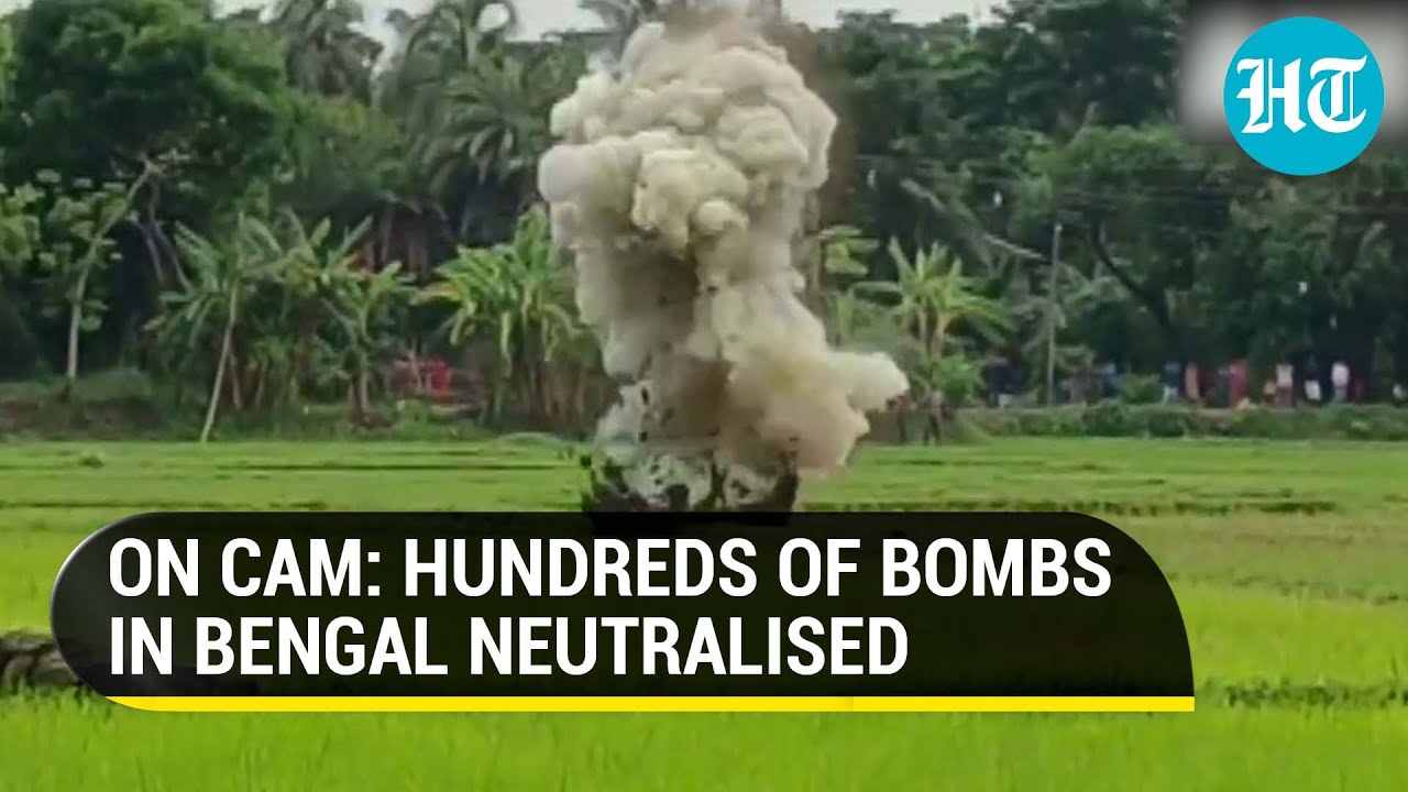 Bengal bomb squad detonates hundreds of crude bombs | Explosion caught ...
