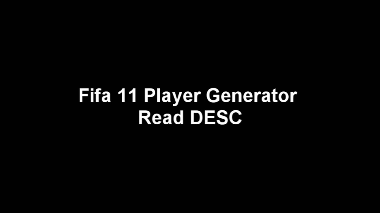 Fifa 11 Ultimate Team Player Generator XBOX 360 Only! - YouTube
