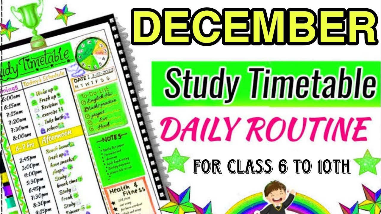DECEMBER🤯Study Timetable | Timetable with Tips | Hamari kaksha - YouTube