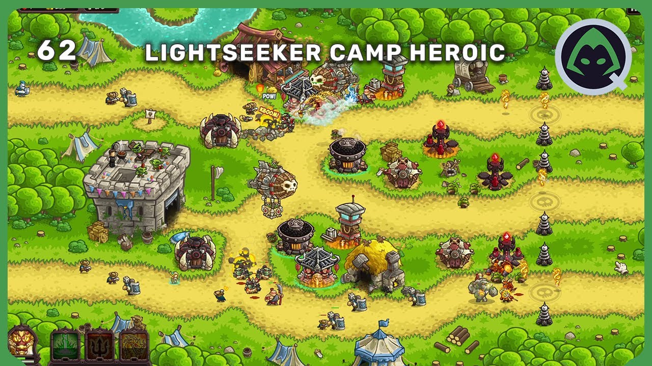 62 Lightseeker Camp Heroic - Kingdom Rush Vengeance - YouTube