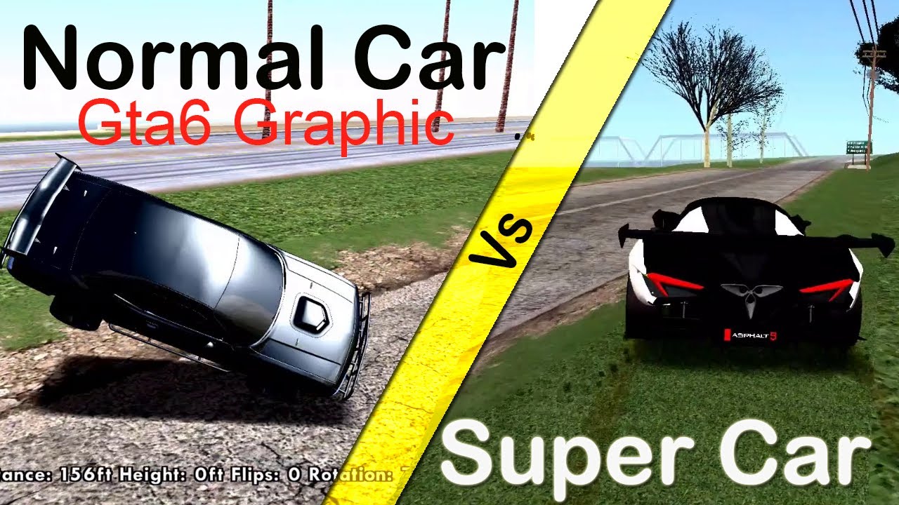 GTA san Andreas Super Car vs Normal Car Speed II #gta6trailer - YouTube
