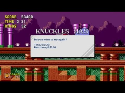 Sonic Origins Knuckles Spring Yard 1 Speedrun (21.73) IGT - YouTube