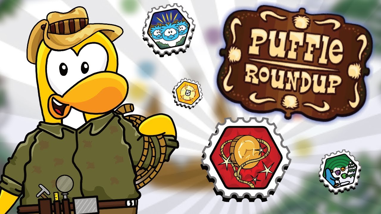 Collecting EVERY Stamp in Puffle Roundup! - YouTube