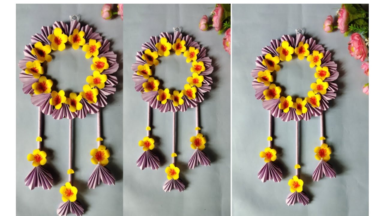 beautiful paper Wall hanging craft ideas || wall hanging ideas ...