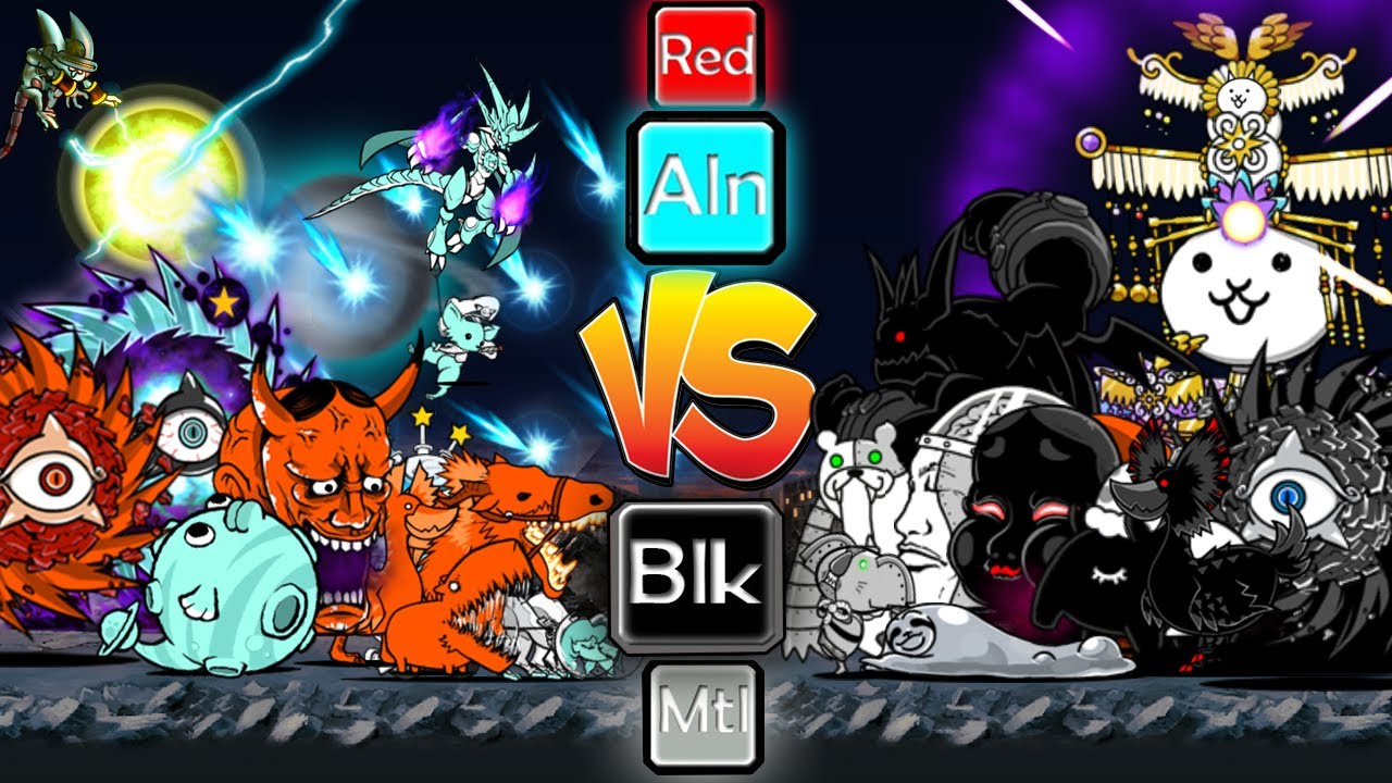 The Battle Cats - Red Alien VS Black Metal ( Trait War) - YouTube