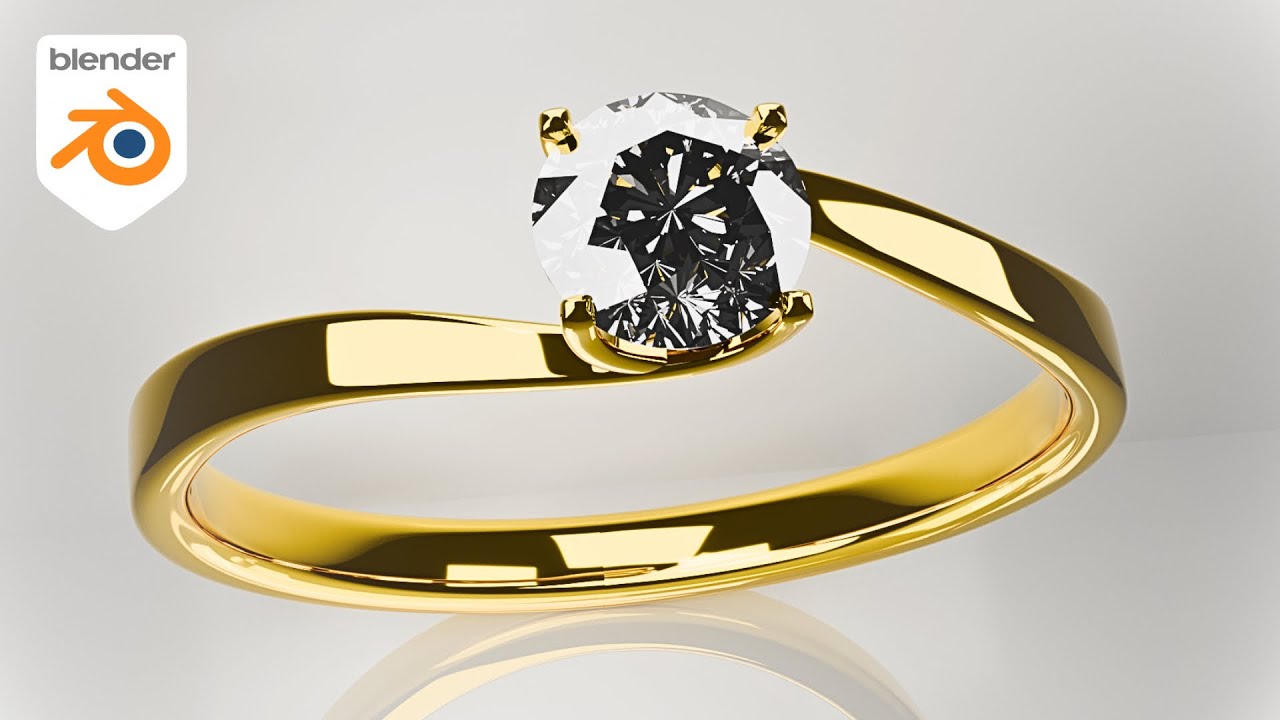 HOW TO CREATE A GOLD RING WITH A DIAMOND IN BLENDER 💍 | Step-by-step ...