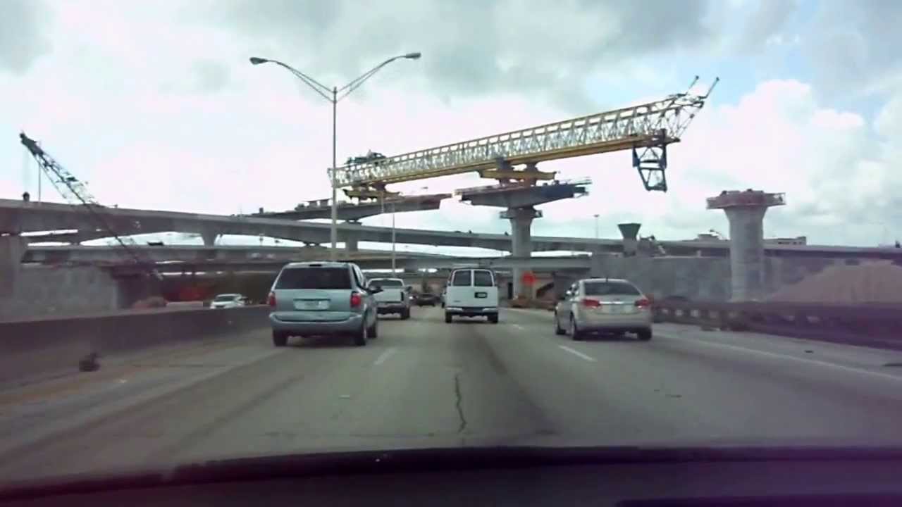 Southbound 826 Crosses 836 Construction in Miami Florida Roadway - YouTube