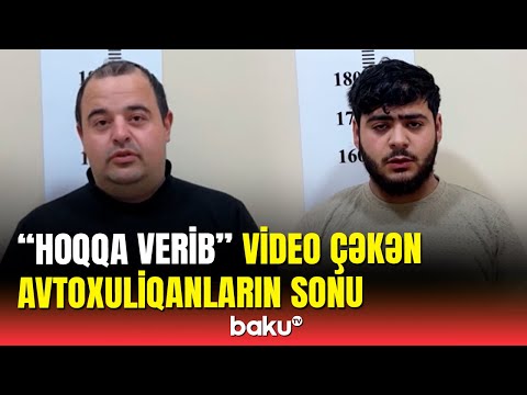 Gəncədə qarlı havada təhlükə yaradan avtoxuliqanlar həbs edildi