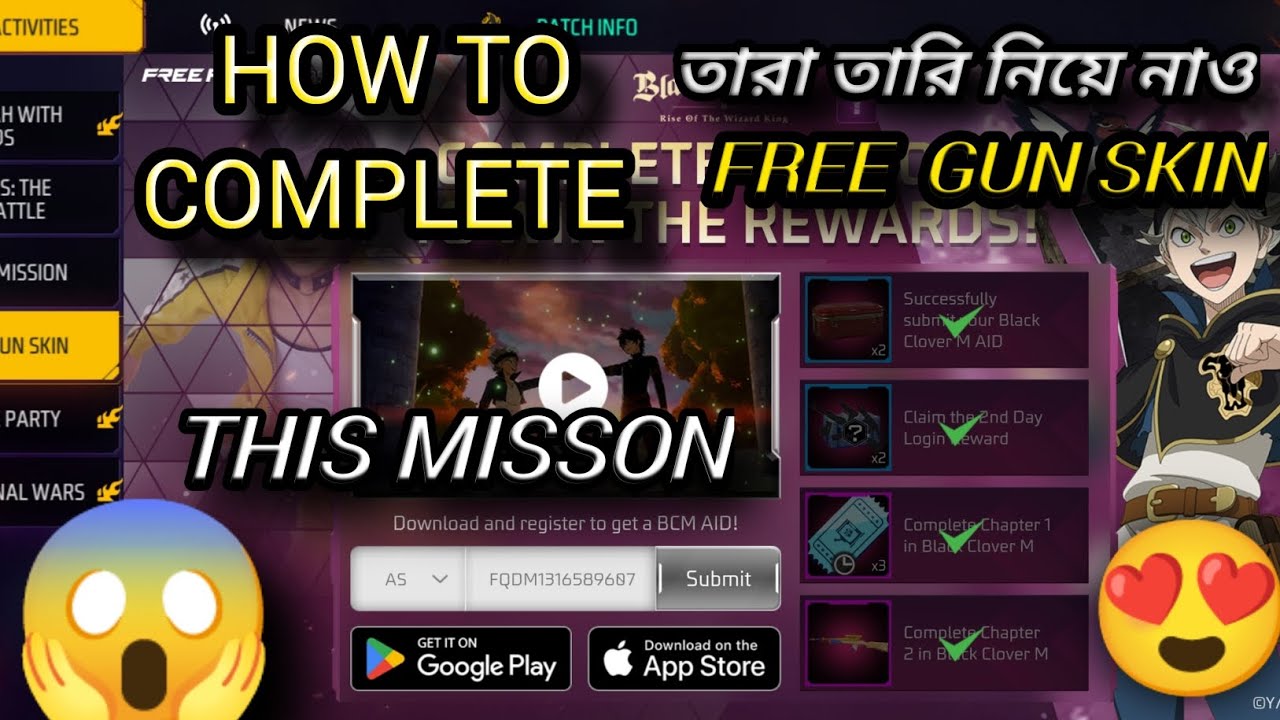 How To Complete Black Colver M Meshon. Free Ac80 Gun Skin🥰#freefire # ...