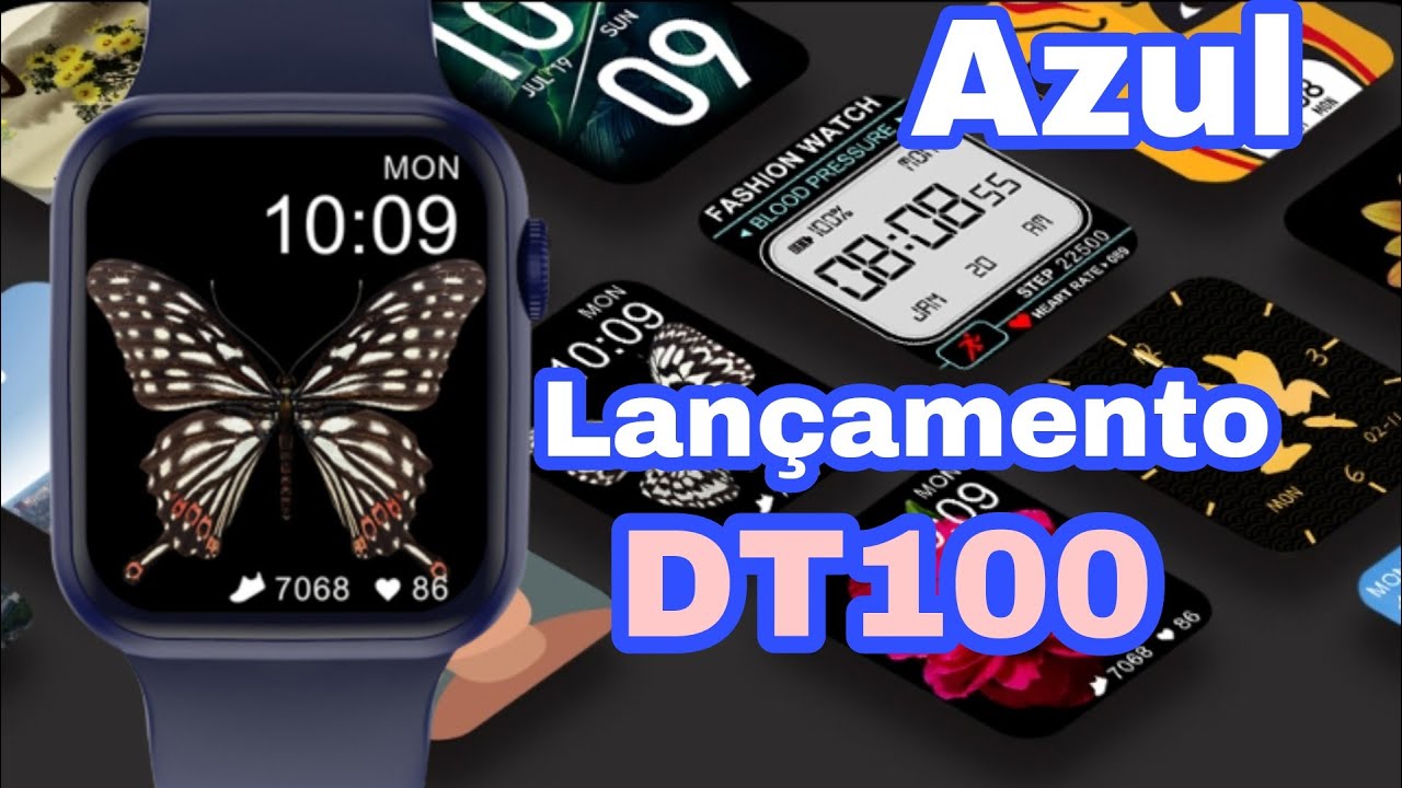 Lançamento Smartwatch DT100 - Azul muito Lindo! - YouTube