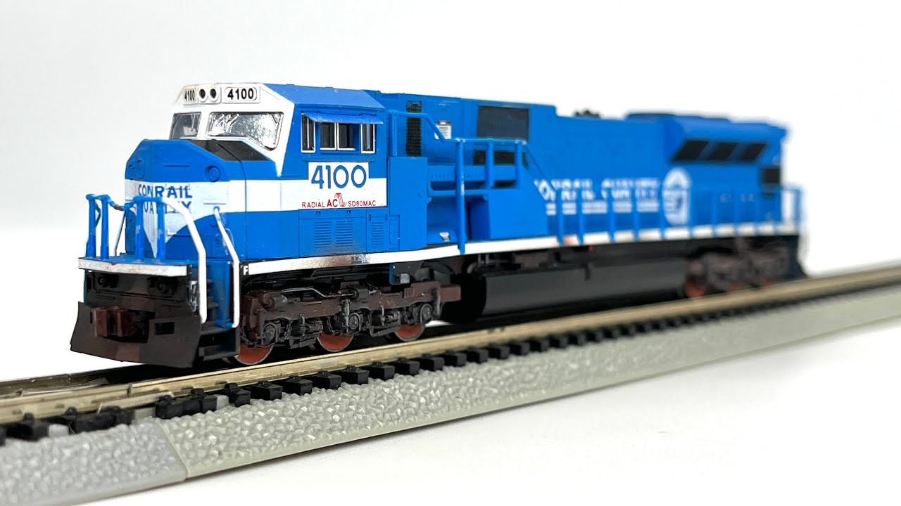 N Scale Kato Conrail EMD SD80MAC Diesel Locomotive Demo DCC - YouTube