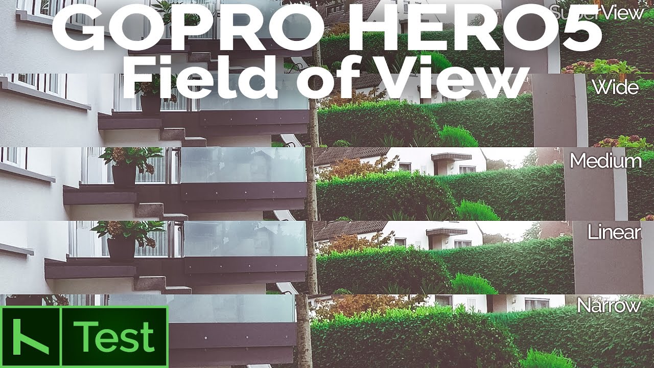 GoPro HERO5 Black - Sichtfeld vergleich - Field of View (FOV) - YouTube
