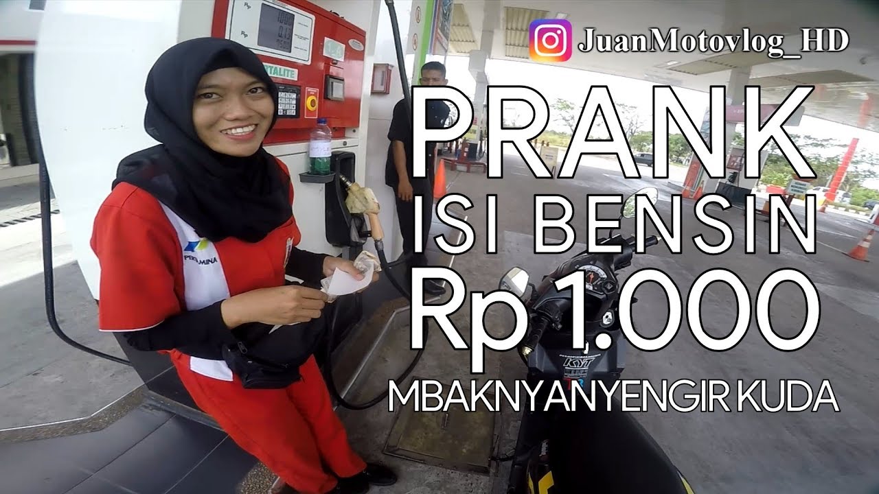 PRANK!! Ekspresi Petugas Pom Bensin Ketika Beli BBM Rp.1000 | Mbaknya ...