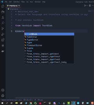 detect the language and translate using textblob in python - YouTube