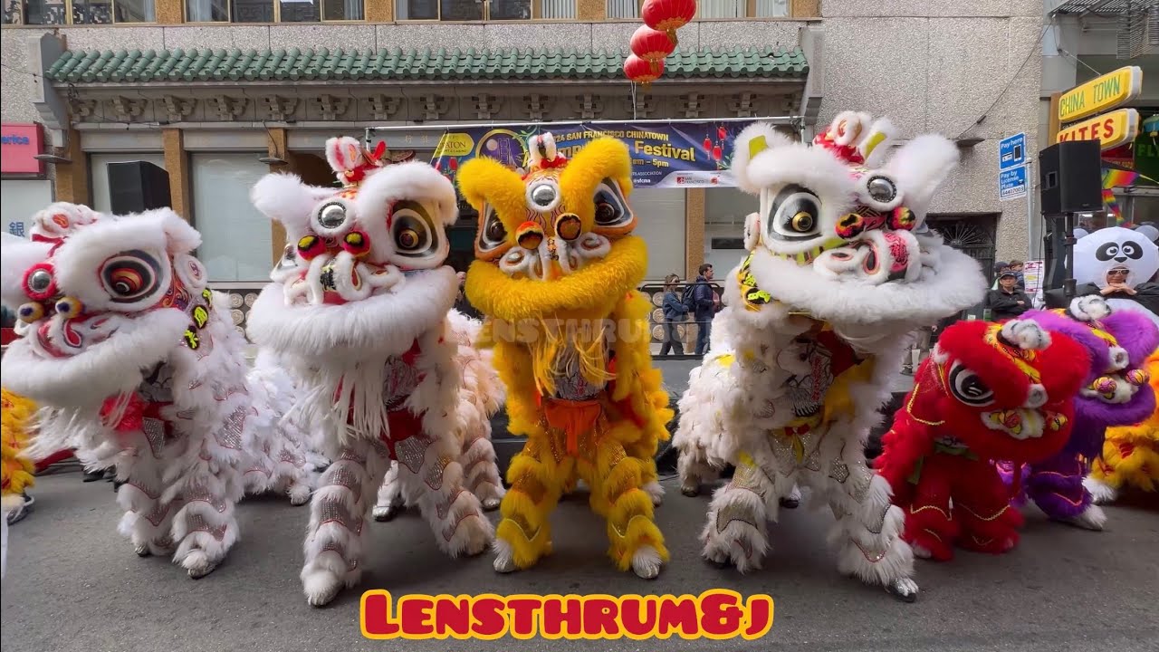 Leung’s White Crane Lion Dance Performance at San Francisco Chinatown ...